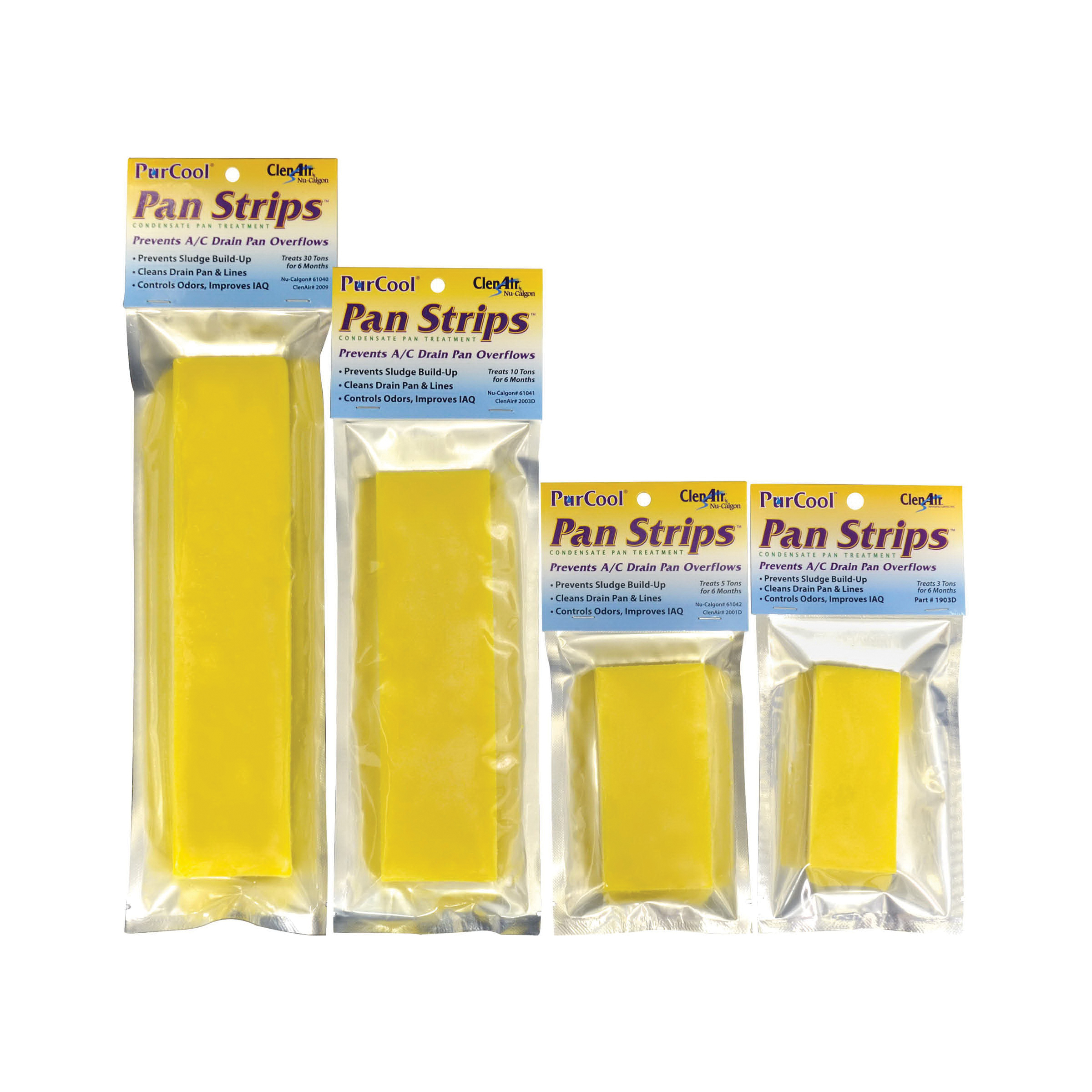 Strip, Mini Condensate Drain Pan Treatment, Purcool, Yellow