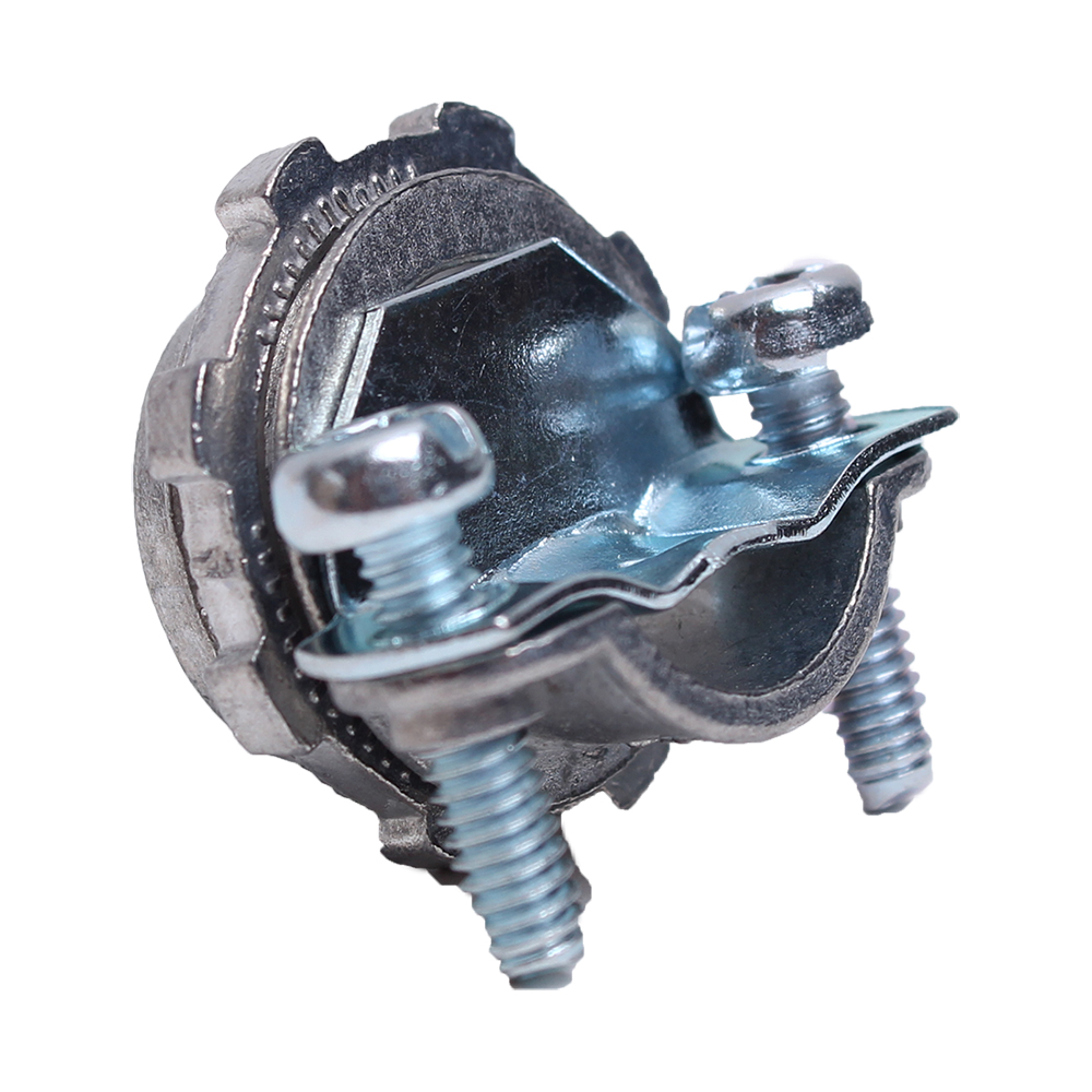 Cable Connector, Metallic, Romex, 0.375 in, Die Cast Zinc