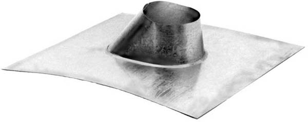 Duct Flashing, Adjustable Roof, 3 in, Sheet Metal, Meets UL