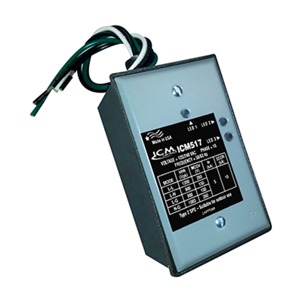 Surge Protector, 120/240 V, 100 kA Maximum Surge, 50/60 Hz