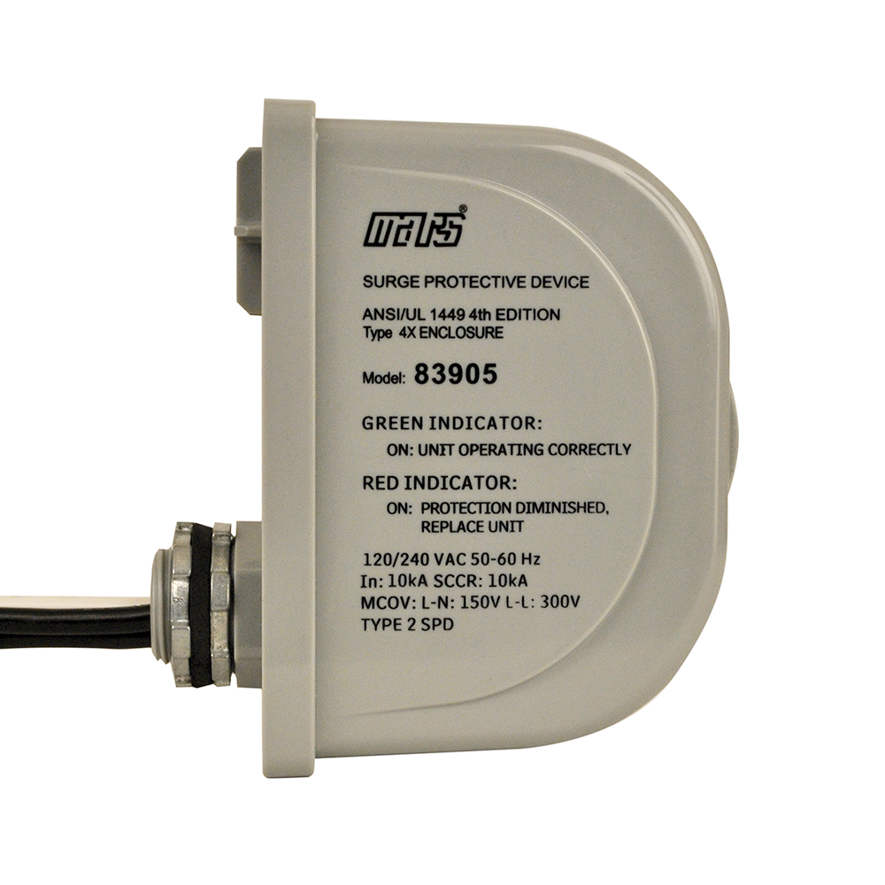 Surge Protector, HVAC/R, 120/240 VAC, 20 kA, 50/60 Hz, 18 in