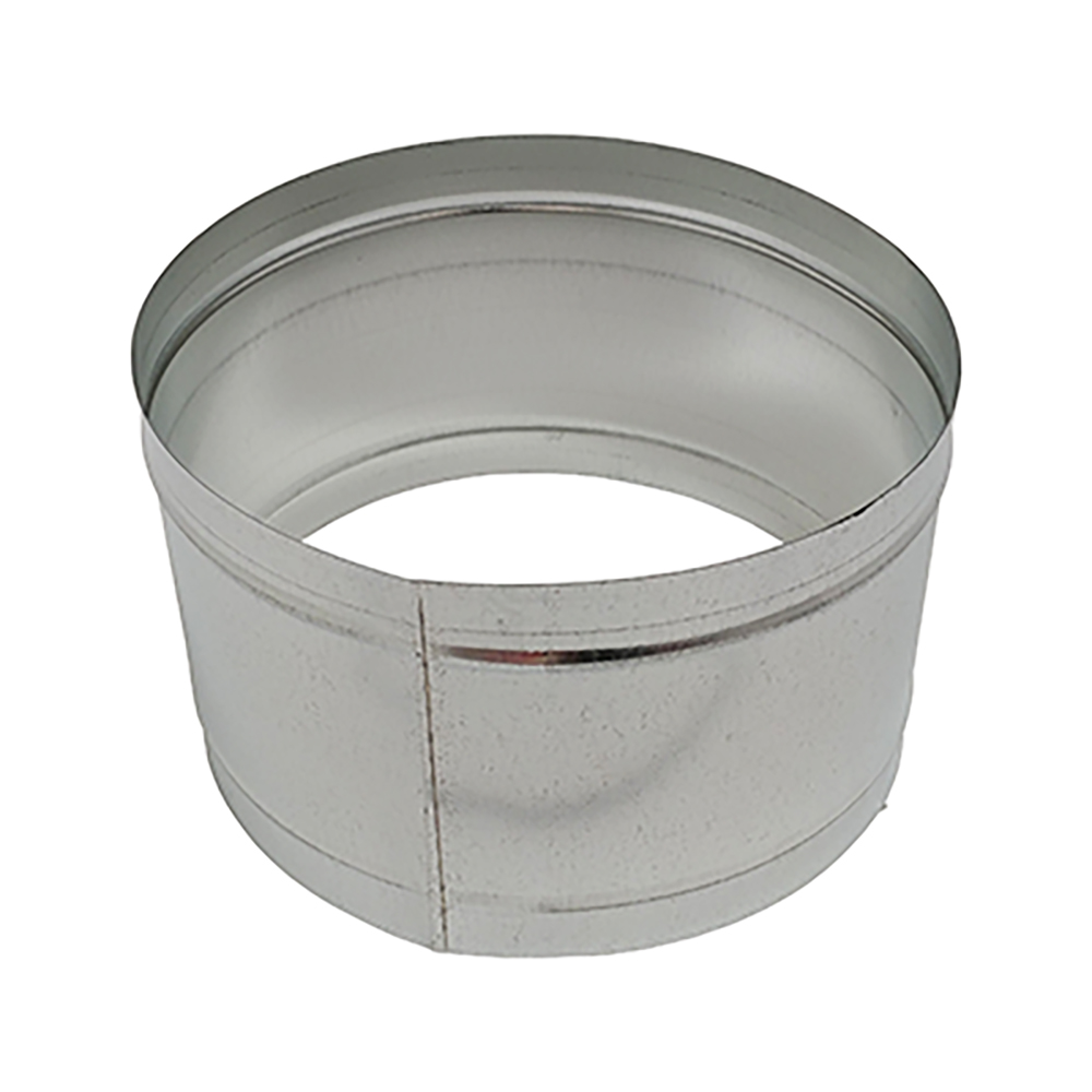 Duct Sleeve, Flexible Connector, 10 in Dia, 6 in LG, Silver