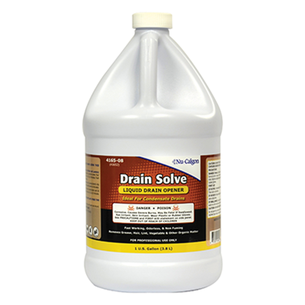 Solvent, Drain, Alkaline Based, Sodium Hydroxide, 1 gal
