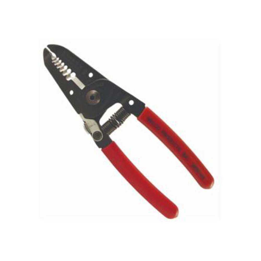 Wire Stripper, Electrical, Cutter, 6 in LG, Steel Jaw, Red