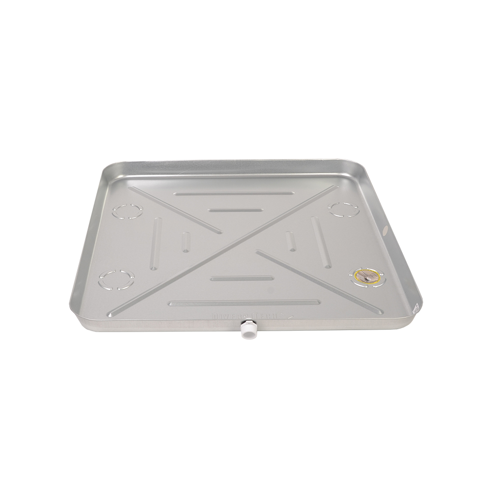 Drain Pan, Seamless Rolled Edge, 30 in WD, 30 in LG, Metal